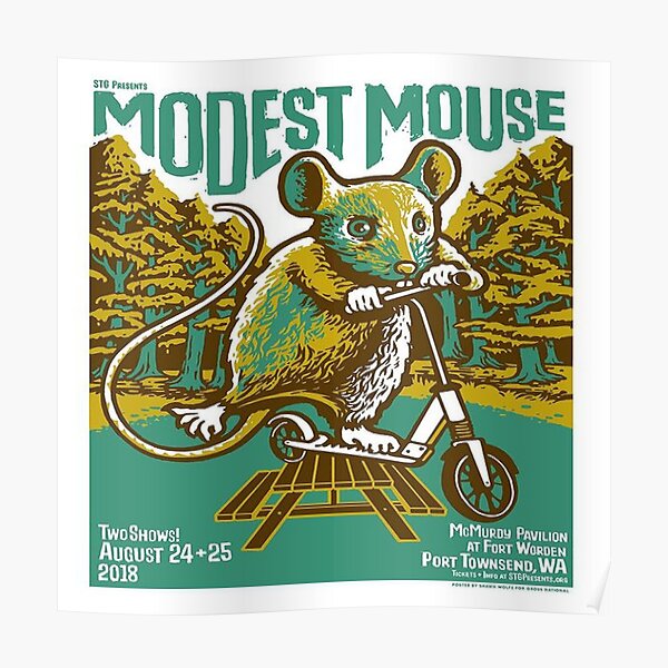 "Modest Mouse." Poster for Sale by Tayrant | Redbubble