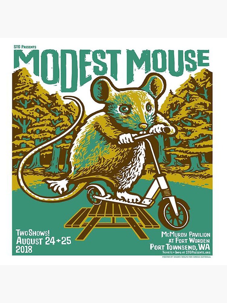 "Modest Mouse." Sticker for Sale by Tayrant | Redbubble