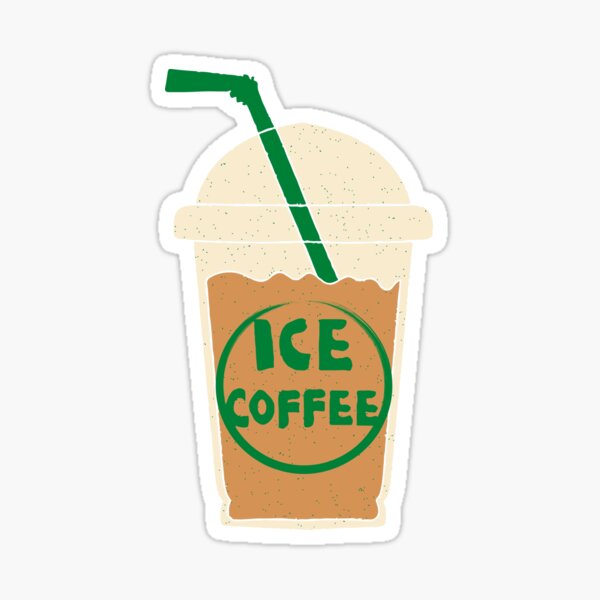 "Ice Coffee" Sticker for Sale by Shir-designs | Redbubble