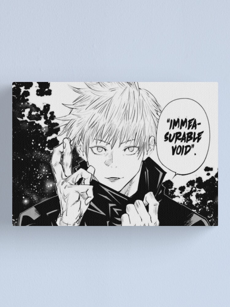 "gojo satoru manga panel jujutsu kaisen" Canvas Print by NamG7 | Redbubble