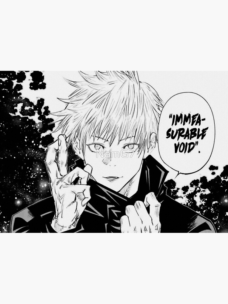 "gojo satoru manga panel jujutsu kaisen" Sticker by NamG7 | Redbubble