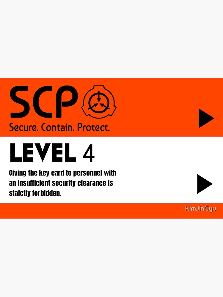 "SCP Key Card Level4" Sticker for Sale by KimJinGyu | Redbubble