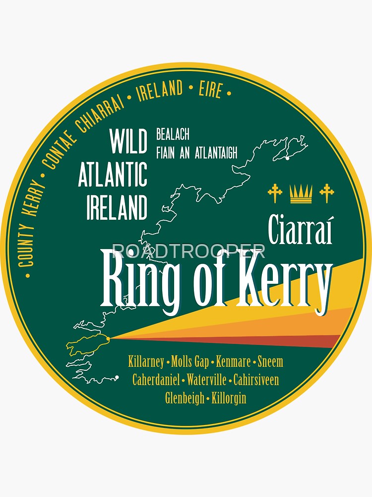 "Wild Atlantic Way Ring of Kerry Ireland T-Shirt Sticker " Sticker for ...