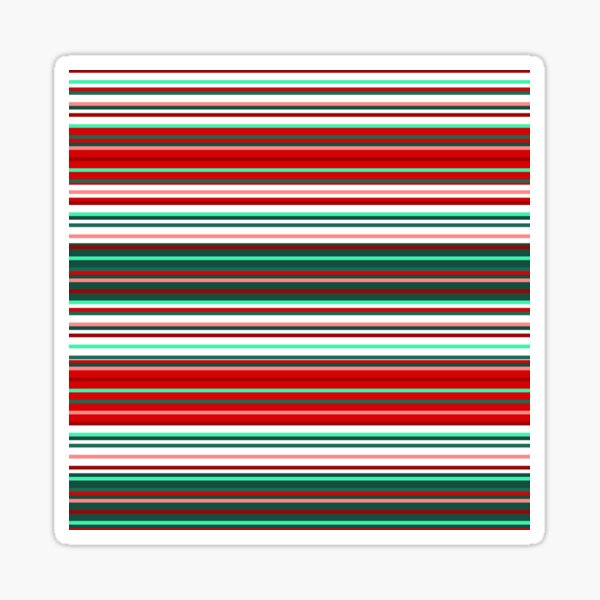 "Shades of Candy Cane | Barcode Horizontal Stripes |" Sticker for Sale ...