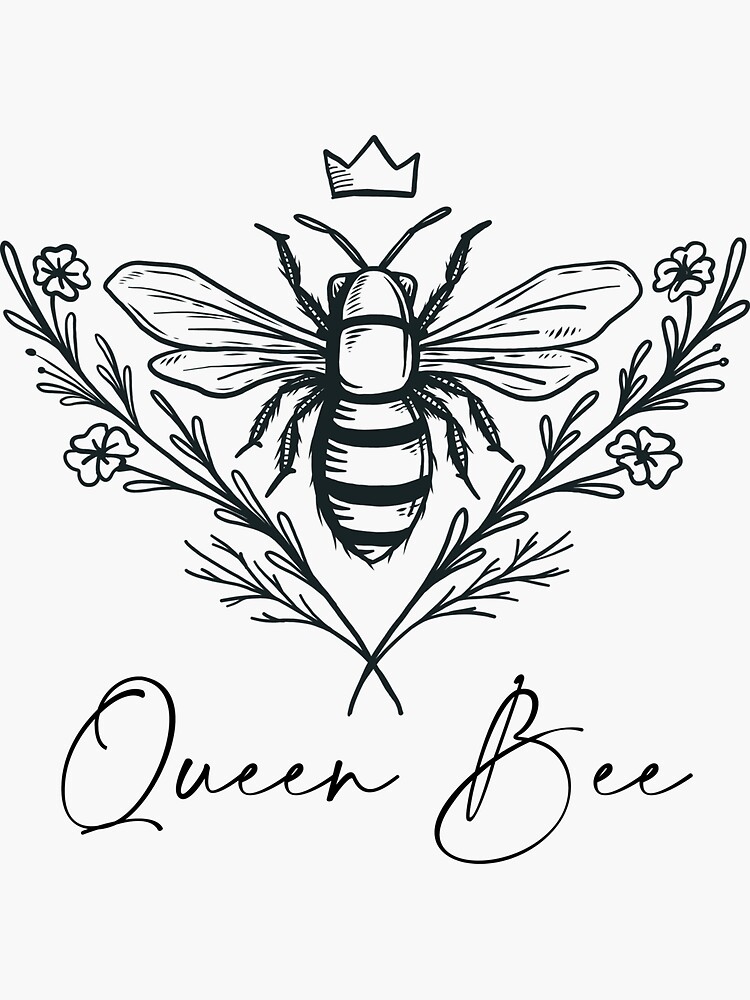 "Queen bee" Sticker by VerboShop | Redbubble