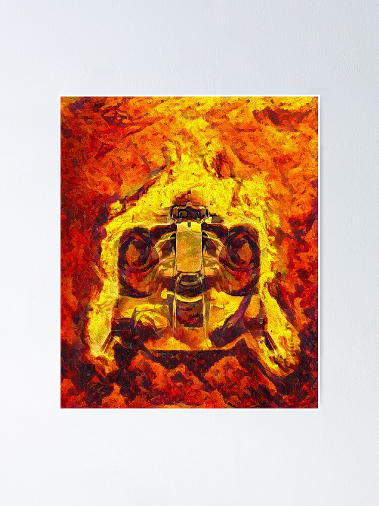 "Model racing car on fire style - Art" Poster for Sale by Fire-Style ...