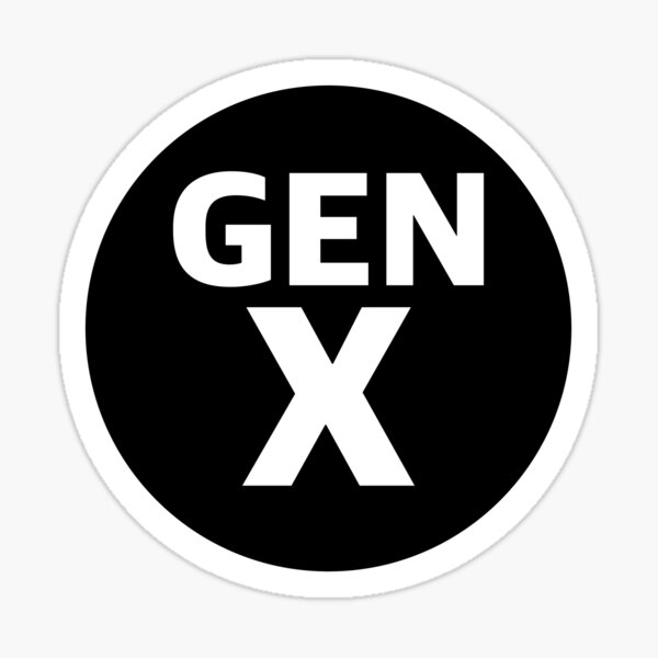 "GEN X" Sticker for Sale by GenXology | Redbubble