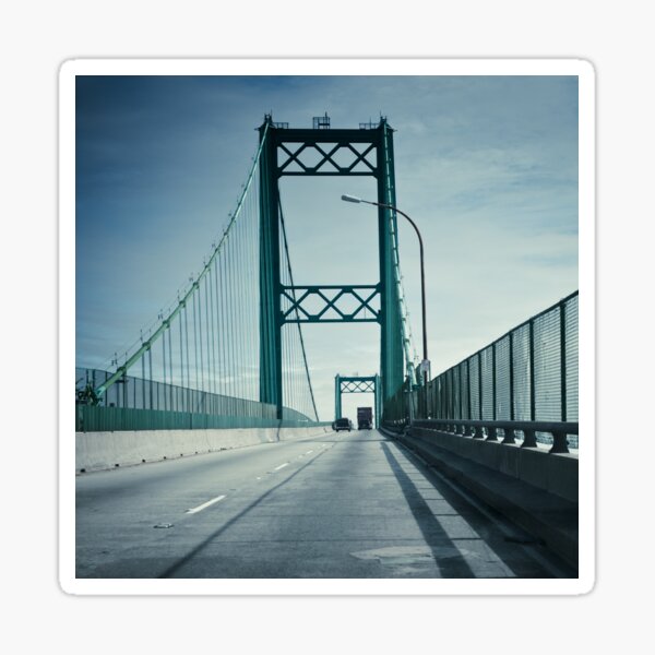 "San Pedro - Vincent Thomas Bridge" Sticker for Sale by mpogorzelski ...