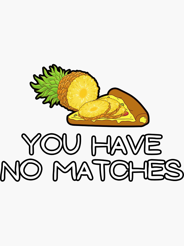 "No Pineapple On Pizza" Sticker by Oceanarium | Redbubble