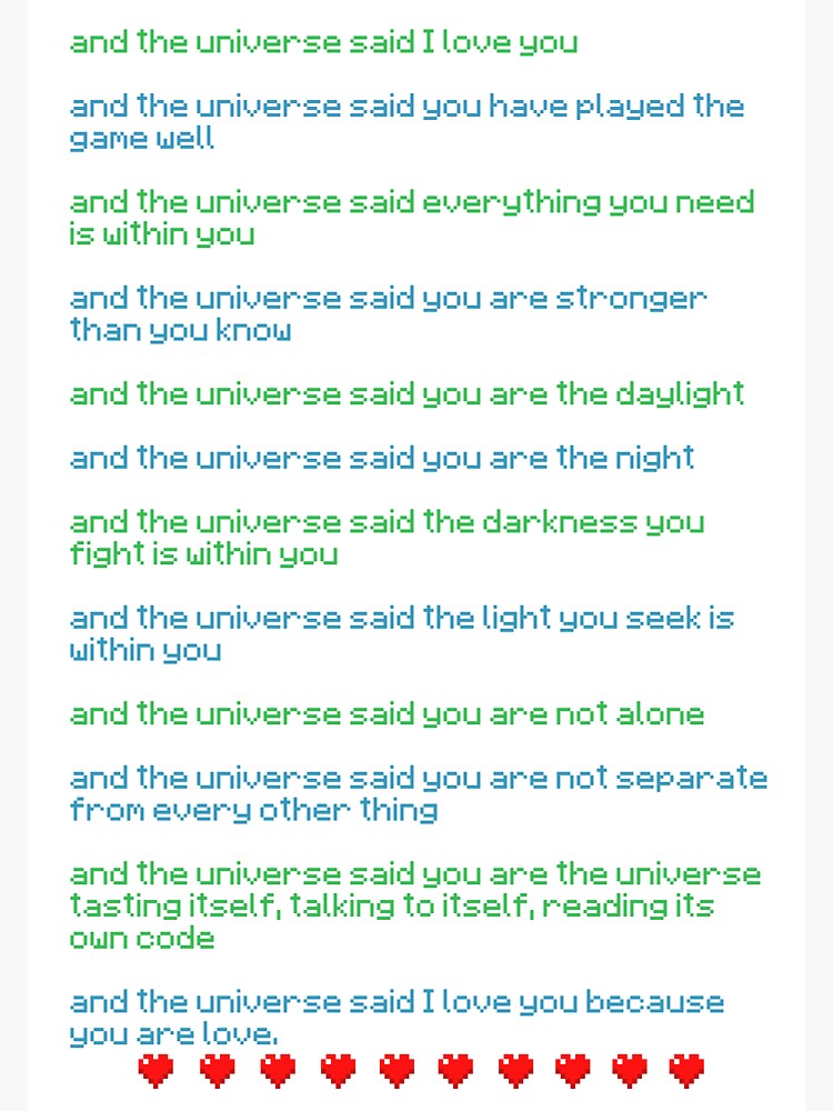 "The Universe Said" Art Print for Sale by ChromeLion | Redbubble