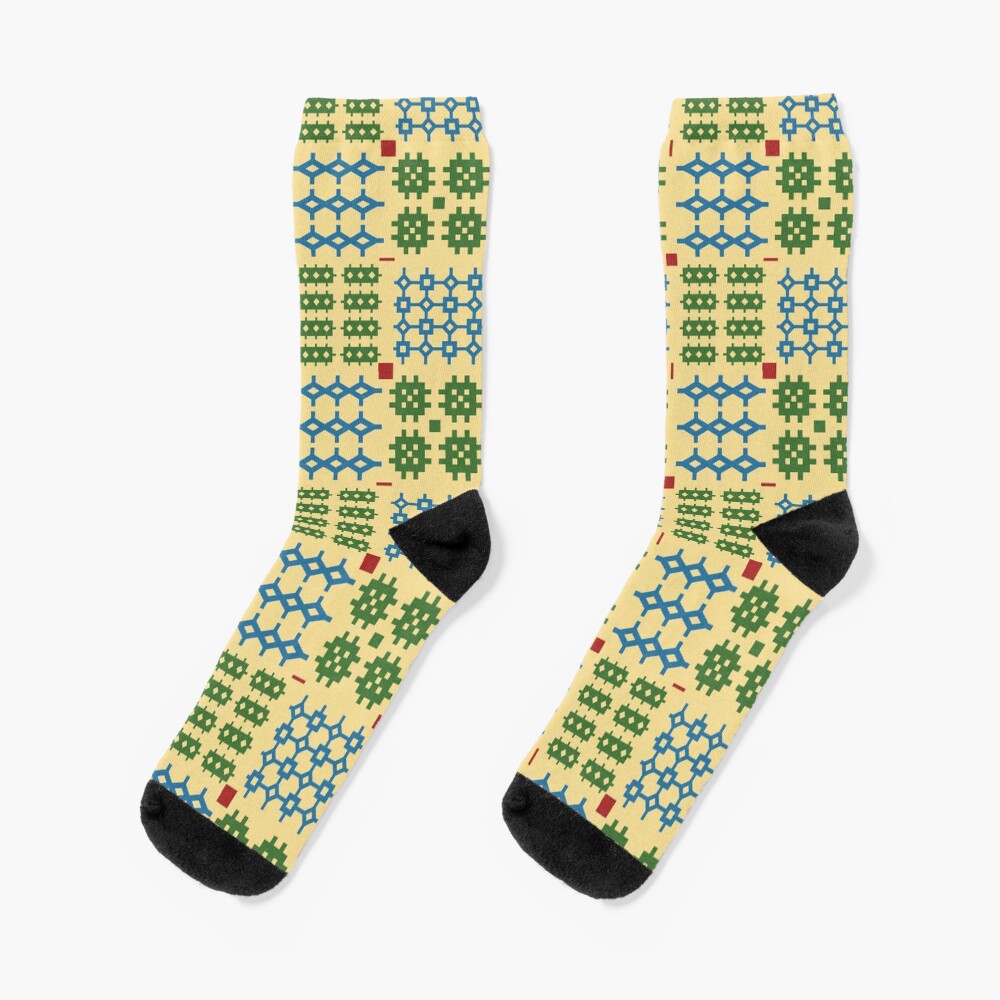 "Welsh Tapestry Pattern, Carthen Cymraeg, Cymreig (green and blue ...