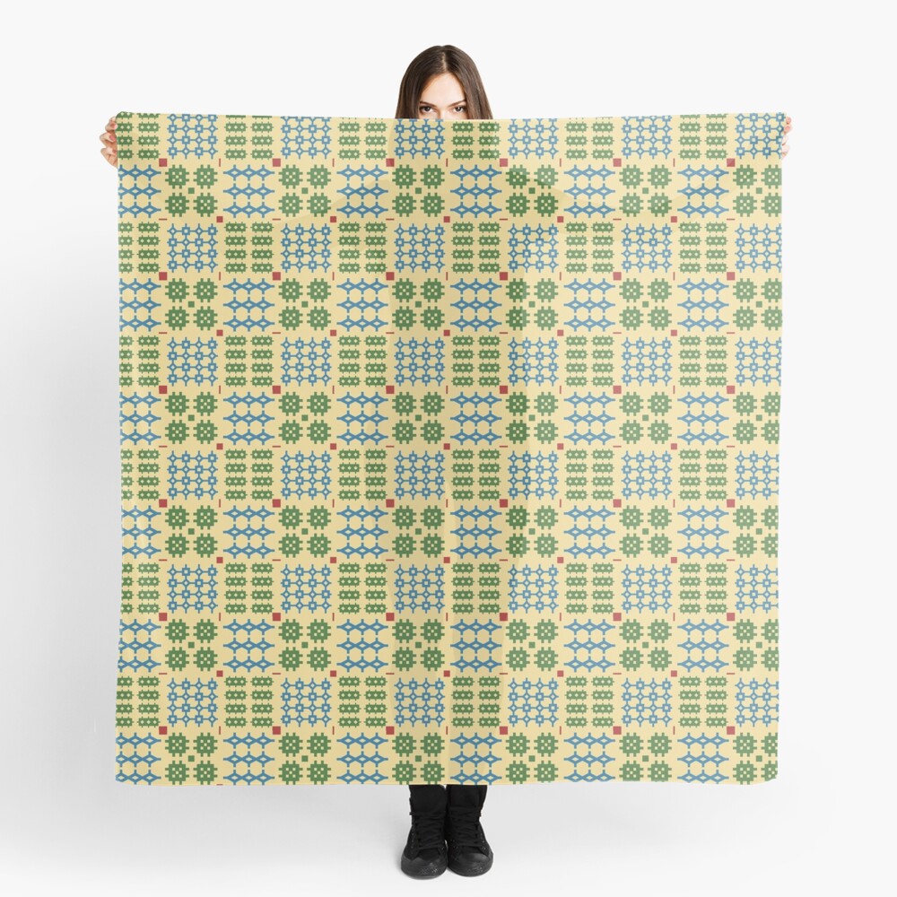 "Welsh Tapestry Pattern, Carthen Cymraeg, Cymreig (green and blue ...