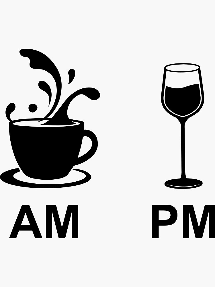 "AM PM" Sticker for Sale by dalton666 | Redbubble