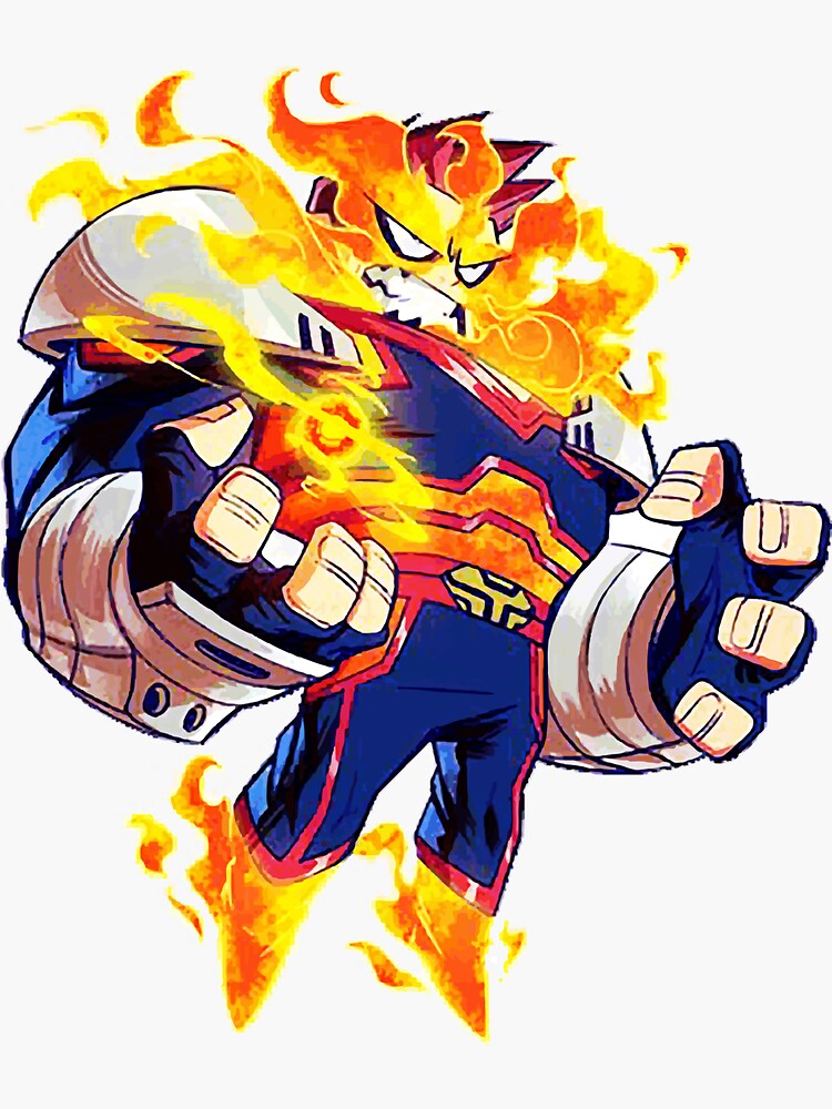 "endeavor fire hero" Sticker by chadlittle5 | Redbubble