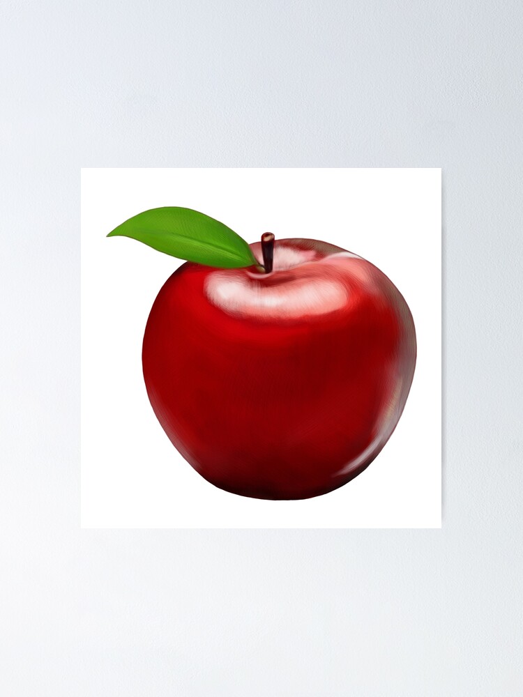 "Red apple" Poster by Atelier-de-sue | Redbubble