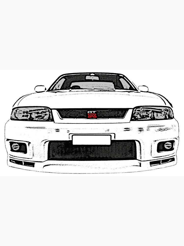 "Nissan Skyline R33 GT-R (front)" Kunstdruck von officialgtrch | Redbubble