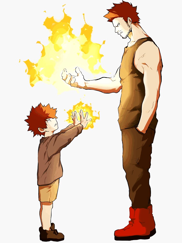"endeavor hero father" Sticker for Sale by chadlittle5 | Redbubble