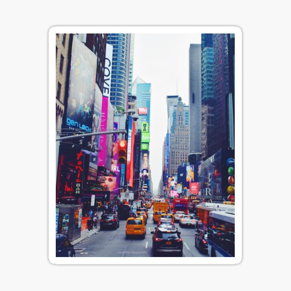 "Times Square" Sticker for Sale by ArtbyJRart | Redbubble