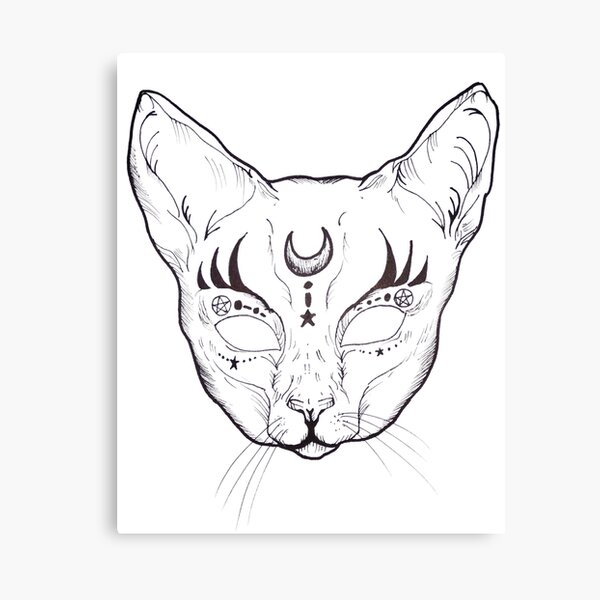 Demonic Cat Wall Art | Redbubble