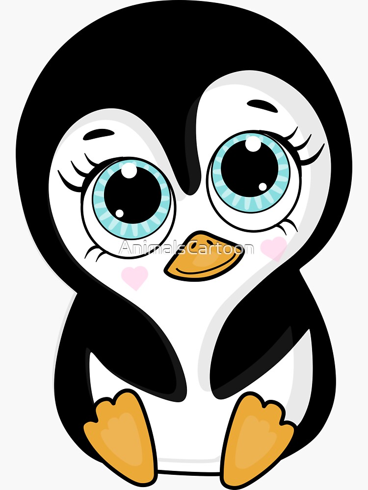 "Cute little baby Penguin ♥" Sticker for Sale by AnimalsCartoon | Redbubble