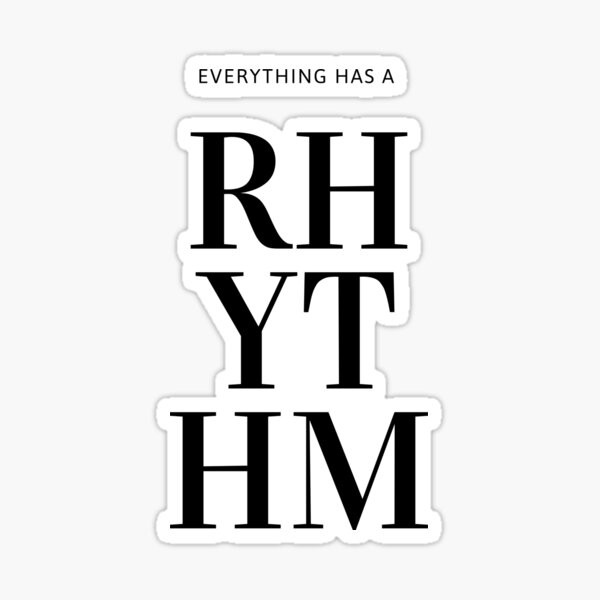 "RHYTHM" Sticker by pookythings | Redbubble