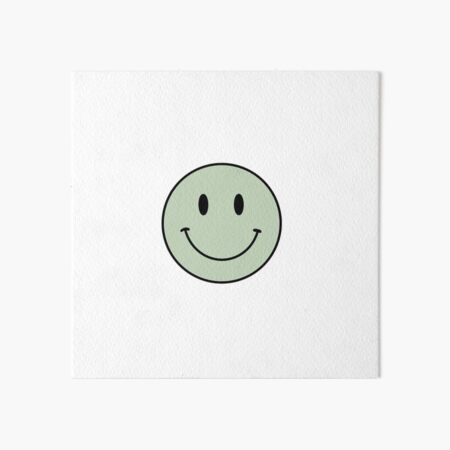 "sage green smiley face " Art Board Print by ntsdesigns | Redbubble