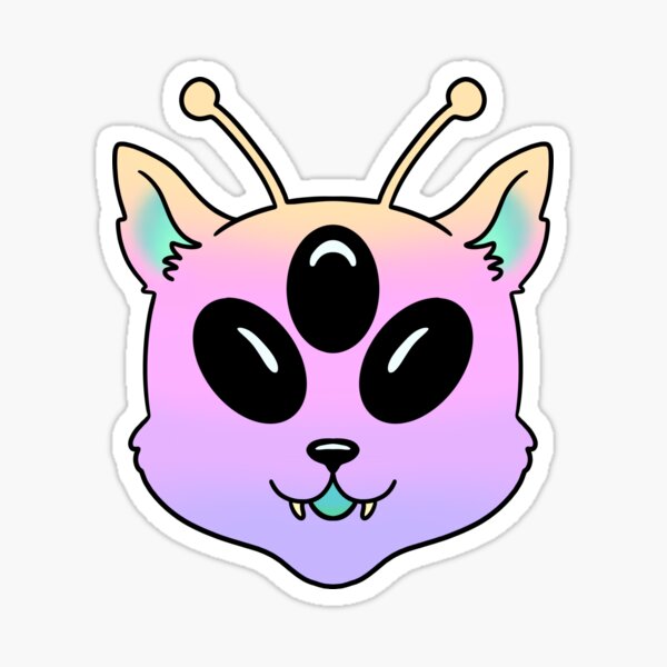 "Alien Cat Cute Kawaii Kitten" Sticker for Sale by trajeado14 | Redbubble