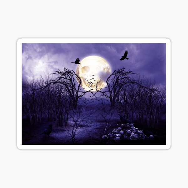 "Full Moon" Sticker for Sale by Alimera | Redbubble