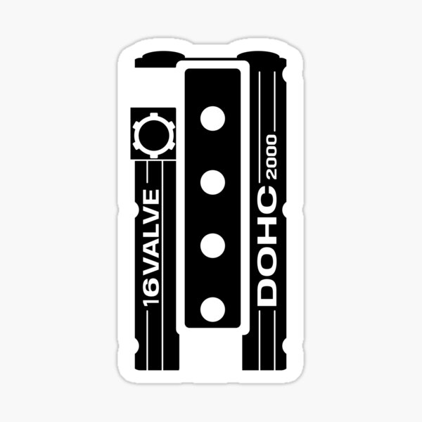 "Valve Cover 4G63" Sticker by goldentuners | Redbubble