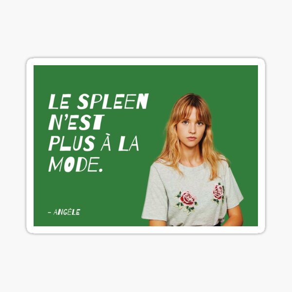 "Premium poster Angèle - Green" Sticker for Sale by CARLYXE | Redbubble