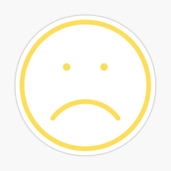 "Sad Face Emoji" Sticker by ArtfulDodger9 | Redbubble