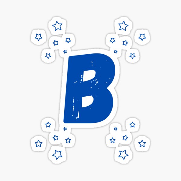 "Letter B in Blue" Sticker for Sale by LiteFeather1 | Redbubble