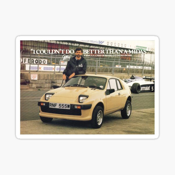 "Midas Mk2 Gordon Murray Advert" Sticker for Sale by AGCourtney | Redbubble