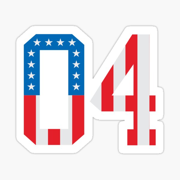 "Vintage Number 4 American Classy Number four United States Flag ...