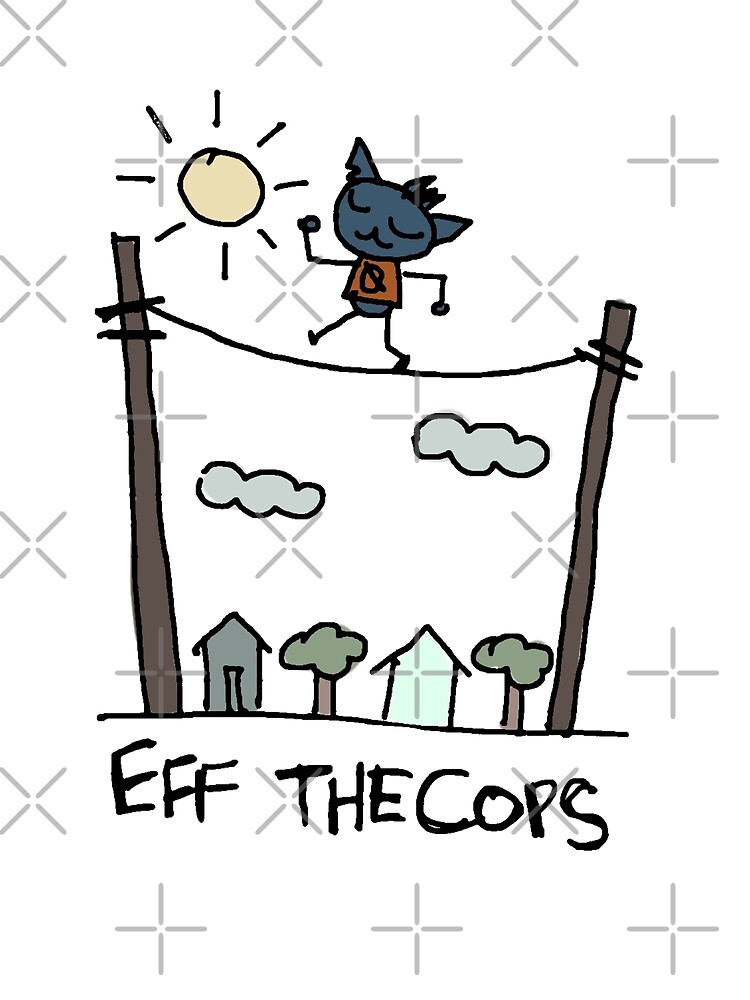 "night in the woods maes drawing eff the cops" Poster for Sale by ...