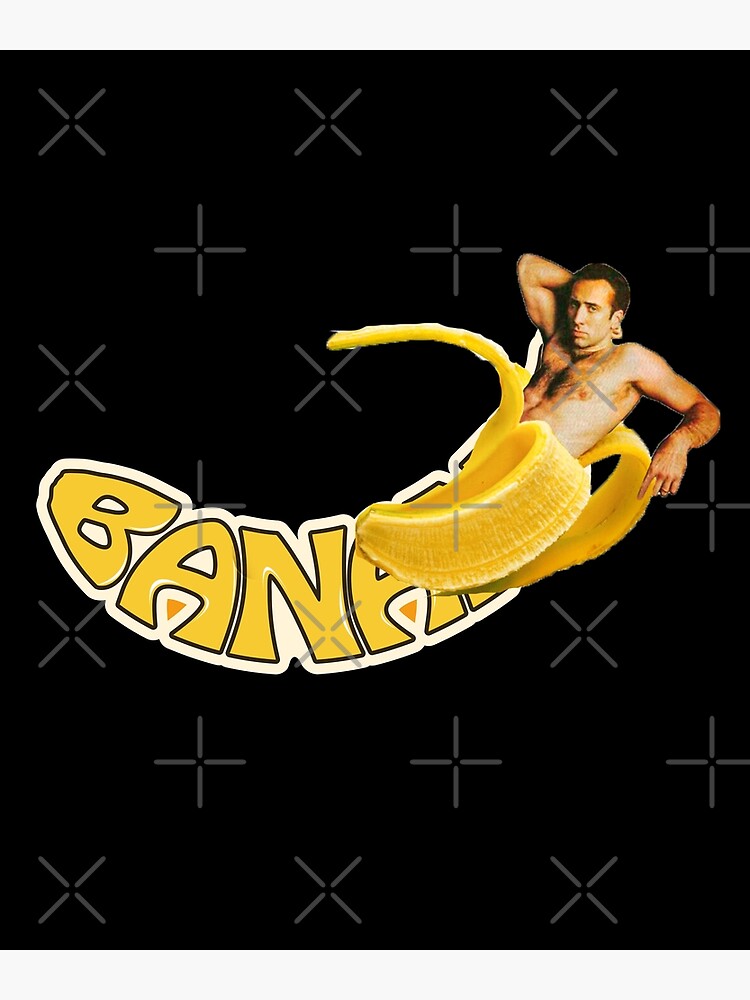 "nicolas cage banana troll" Art Print for Sale by frijaaido | Redbubble
