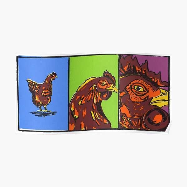 "Suspicious Chicken, No Text" Poster by raenep | Redbubble