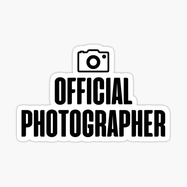 "Official Event Photographer " Sticker for Sale by Jack Curtis | Redbubble