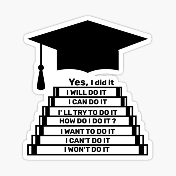 "Graduation hat And Stages of success" Sticker for Sale by Daifallah-RN ...