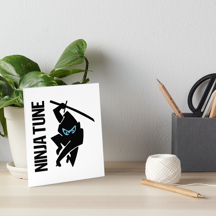 "Ninja Tune logo 1 naming left (white background)" Art Board Print by ...