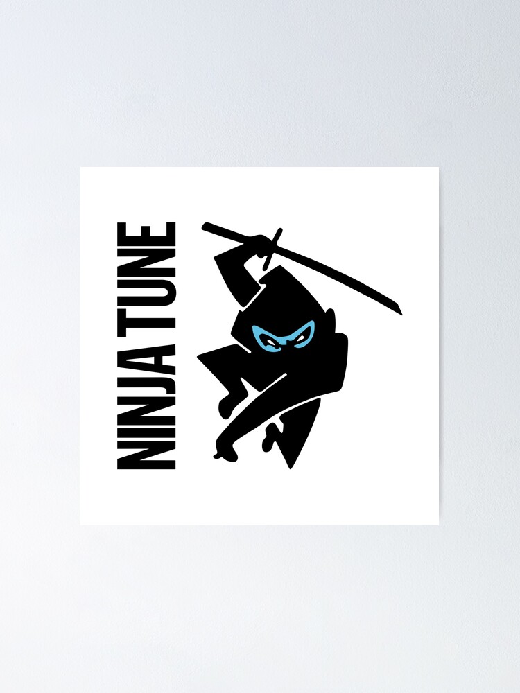 "Ninja Tune logo 1 naming left (white background)" Poster for Sale by ...