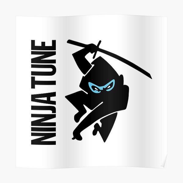 "Ninja Tune logo 1 naming left (white background)" Poster for Sale by ...