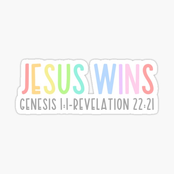 "Jesus Wins" Sticker for Sale by emadison27 | Redbubble