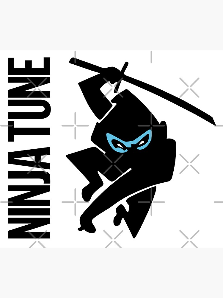 "Ninja Tune logo 1 naming left (white background)" Sticker for Sale by ...