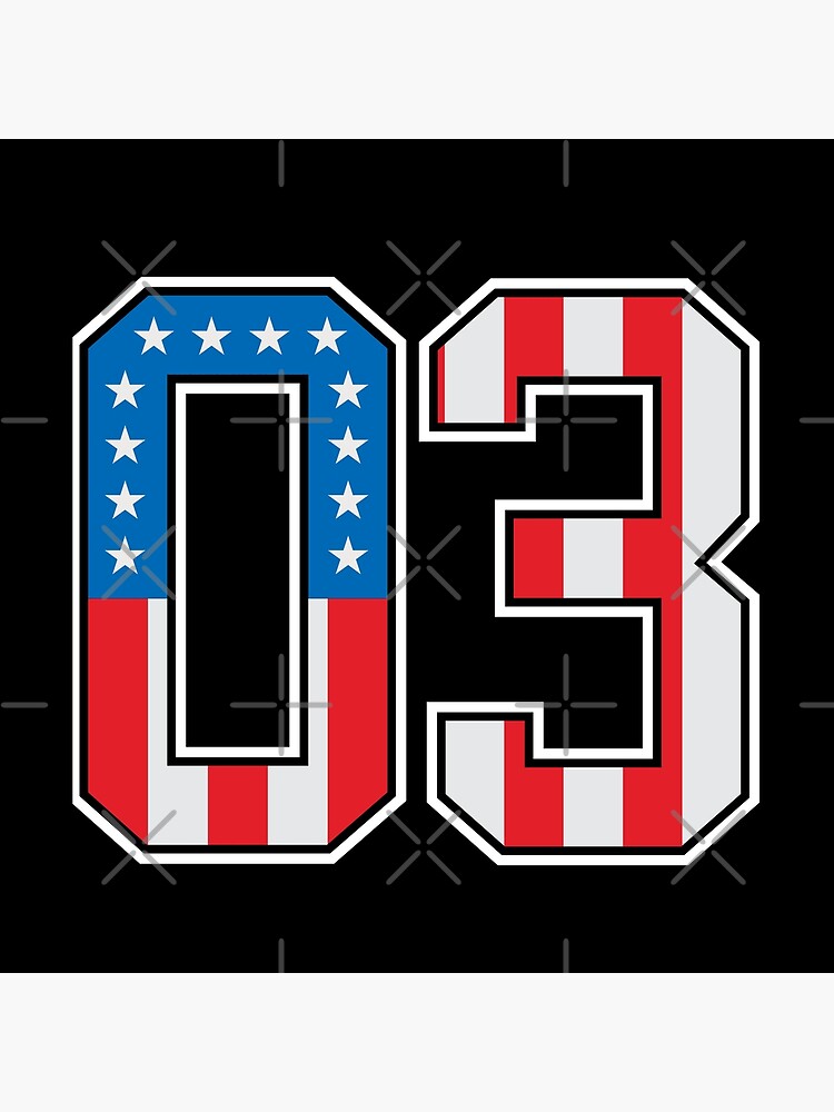 Lámina fotográfica «Vintage número 3 americano elegante número tres ...