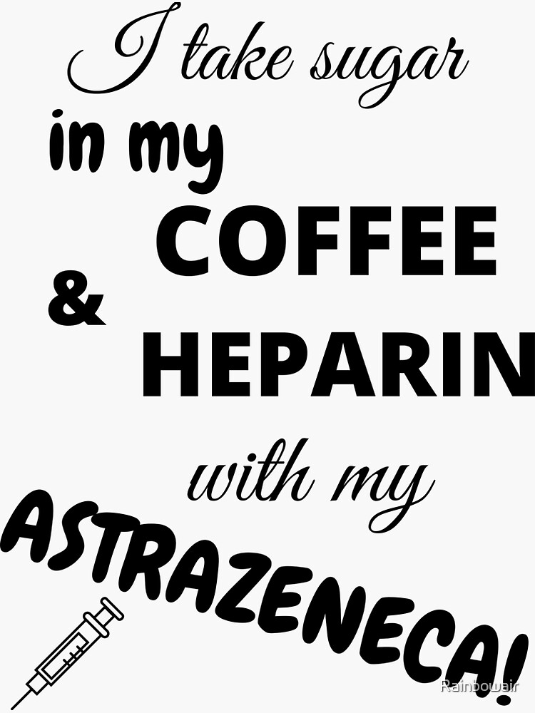 "heparin " Sticker for Sale by Rainbowair | Redbubble