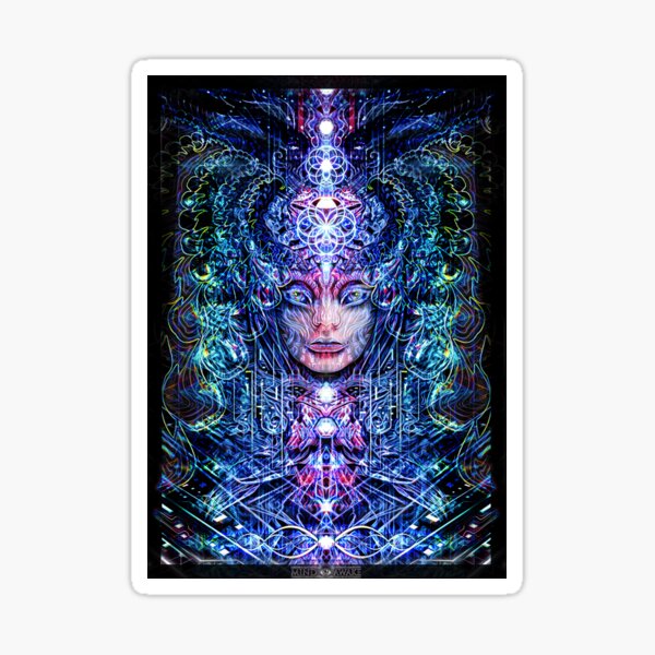 "Holographic Integration" Sticker by MIND-AWAKE | Redbubble