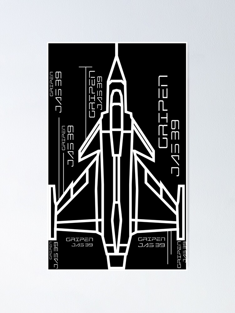 "Jas 39 Gripen, Jet Fighter Topview , Aircraft Draw in Geometric design ...