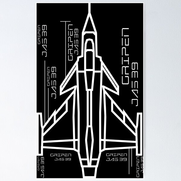 "Jas 39 Gripen, Jet Fighter Topview , Aircraft Draw in Geometric design ...