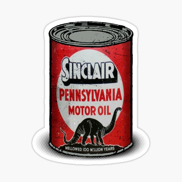 "Sinclair vintage oil cans" Sticker for Sale by Ploxd | Redbubble
